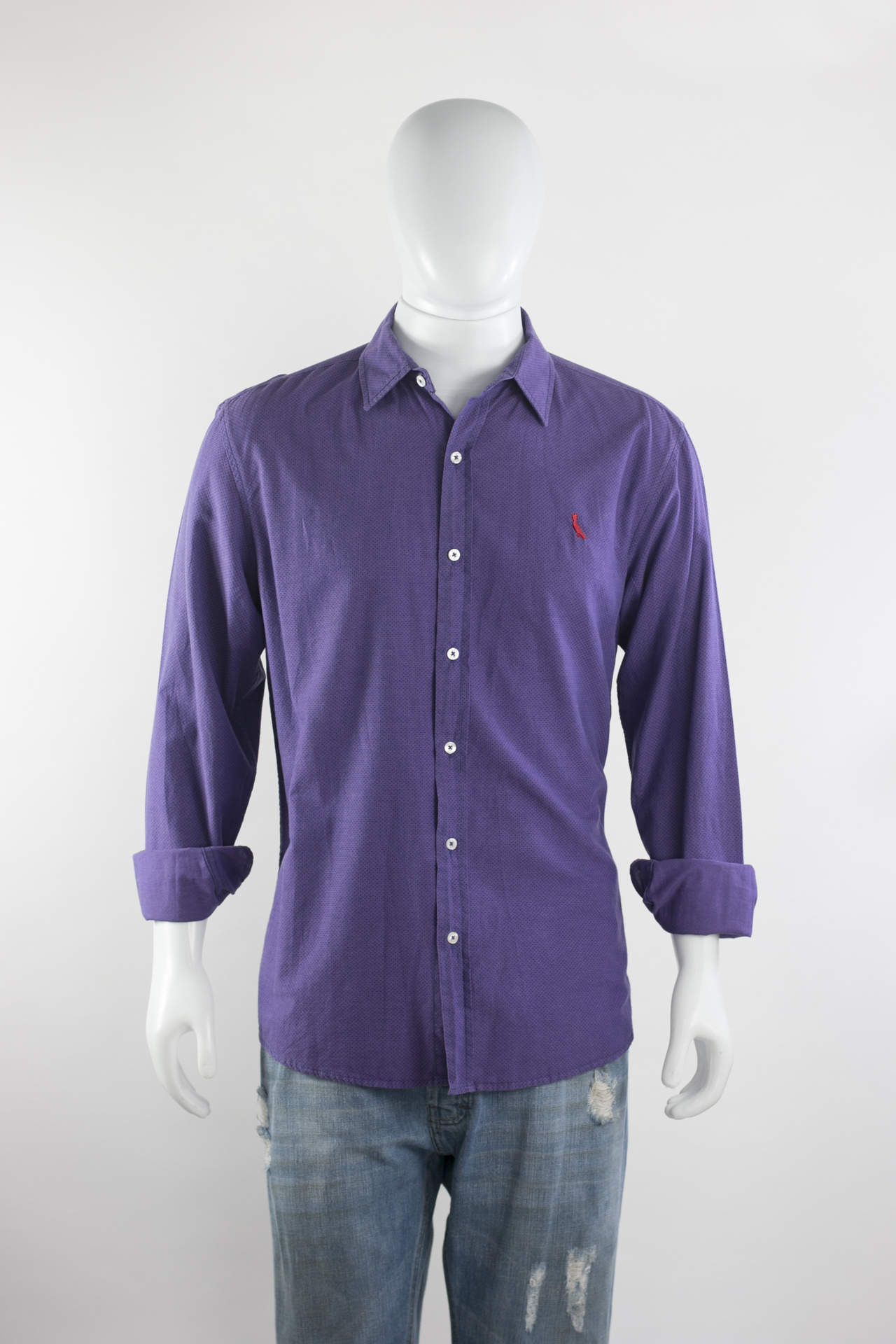 RESERVA- Camisa masculina roxa * - Brechó Agora é Meu!